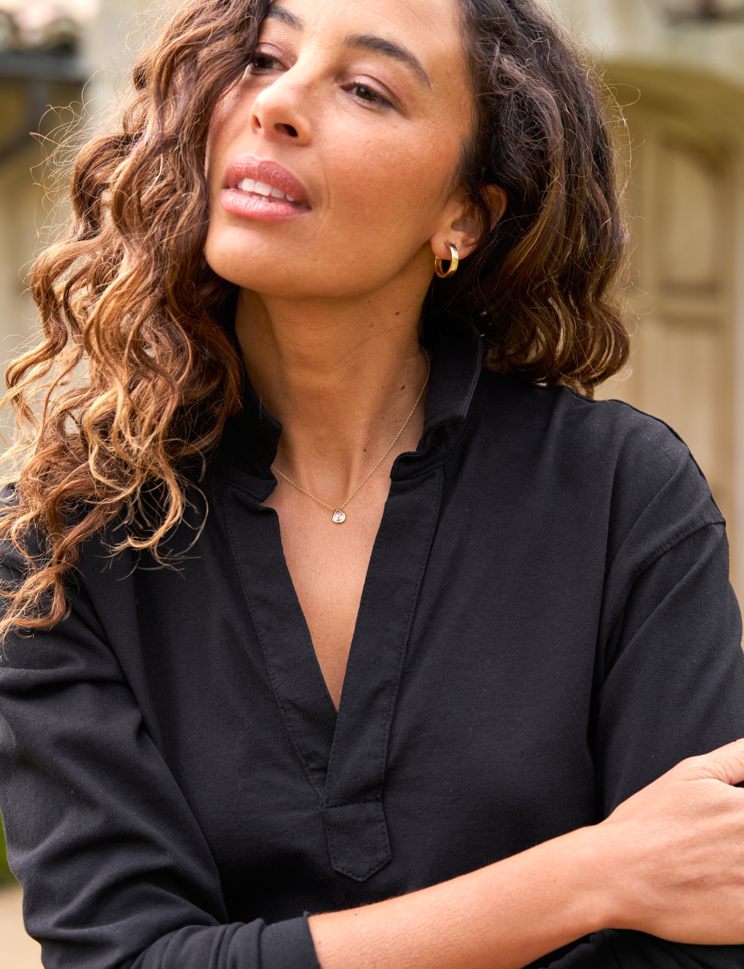 Patrick, Popover Henley, Black – ReLoved by Frank & Eileen