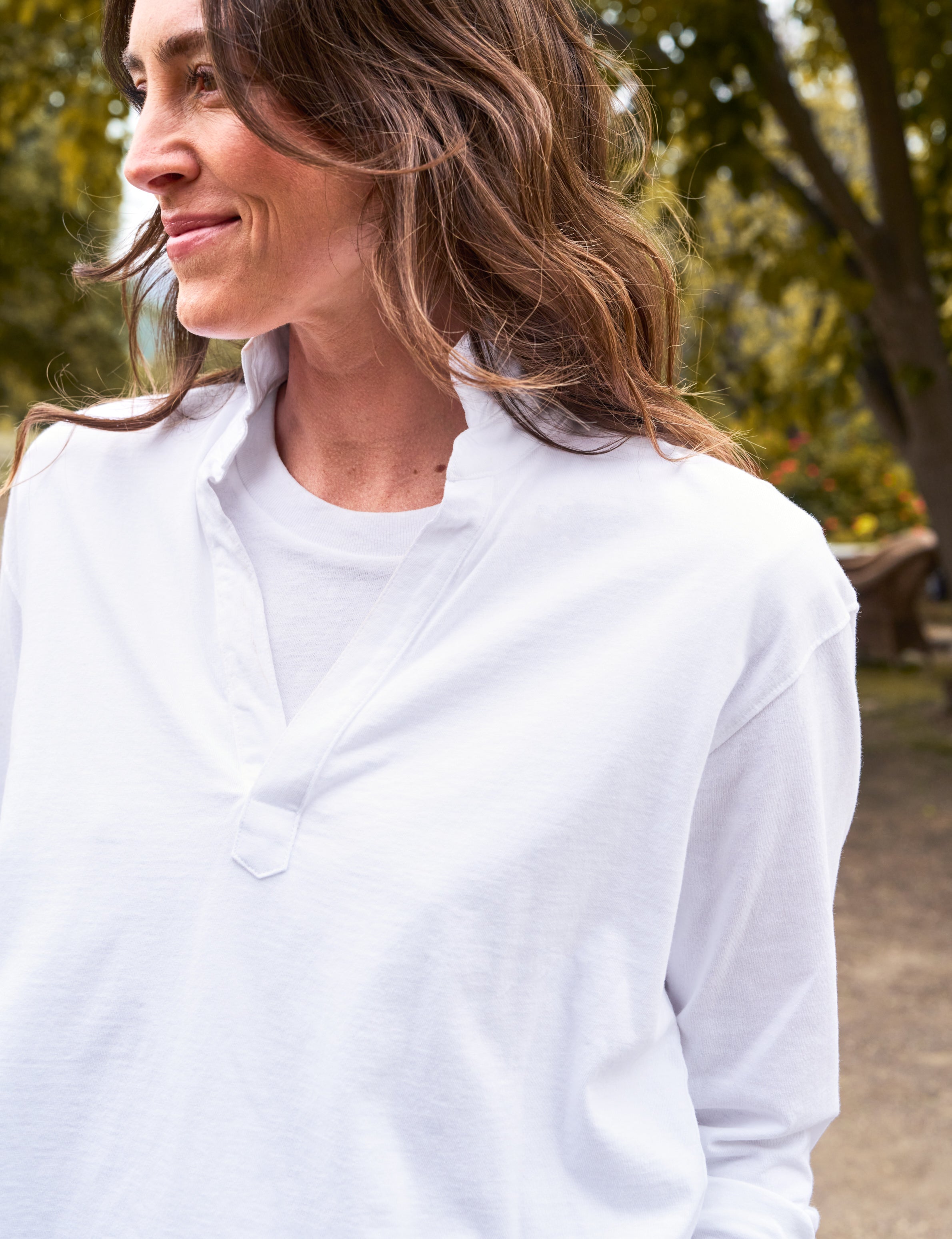 Patrick, Popover Henley, White – ReLoved by Frank & Eileen
