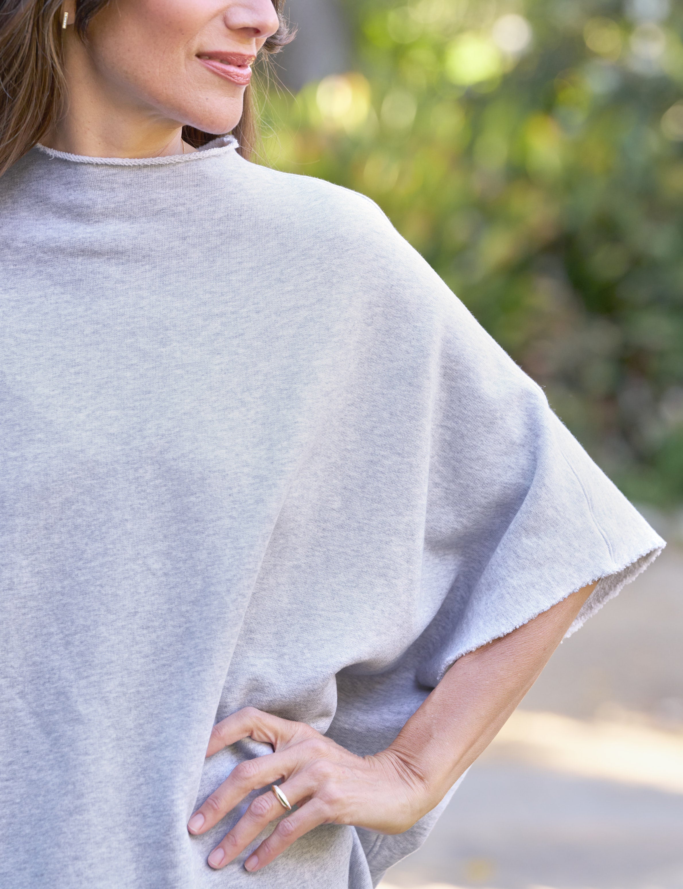 AUDREY Gray Melange, Triple Fleece – ReLoved by Frank & Eileen