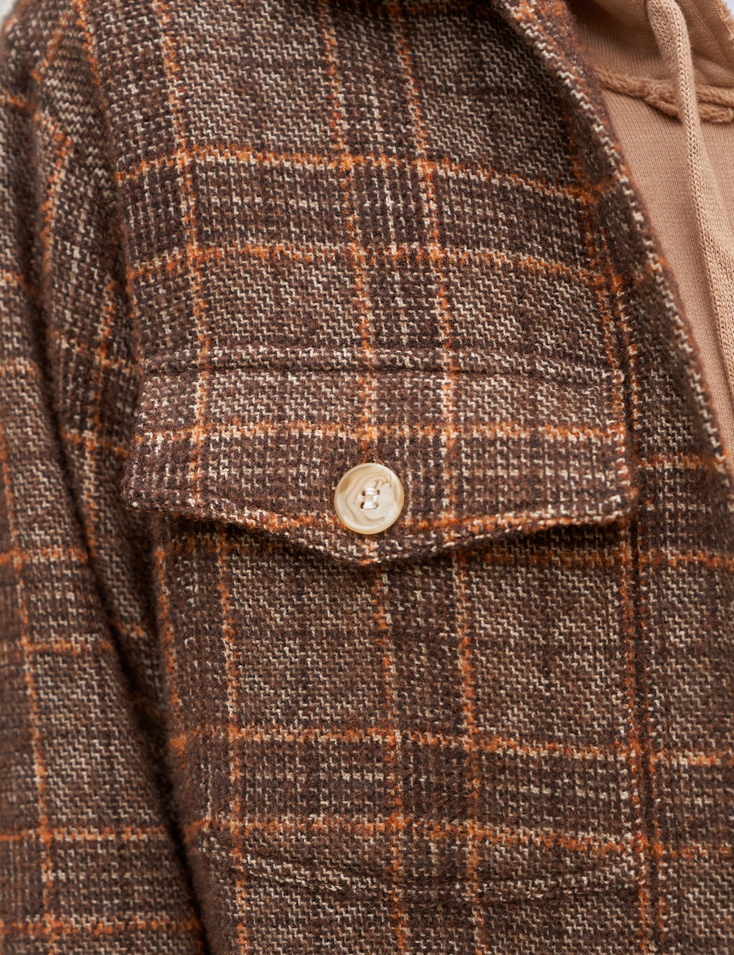 GAVIN Orange and Brown Plaid, Italian Bouclé Wool – ReLoved by Frank ...